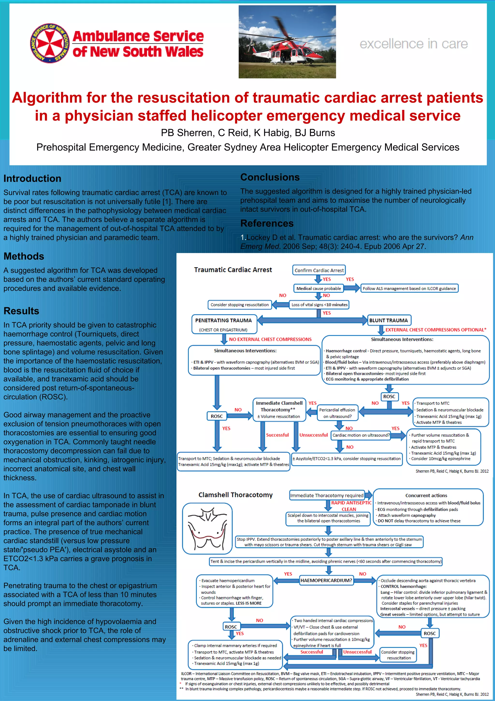 Traumatic cardiac arrest poster | PPT