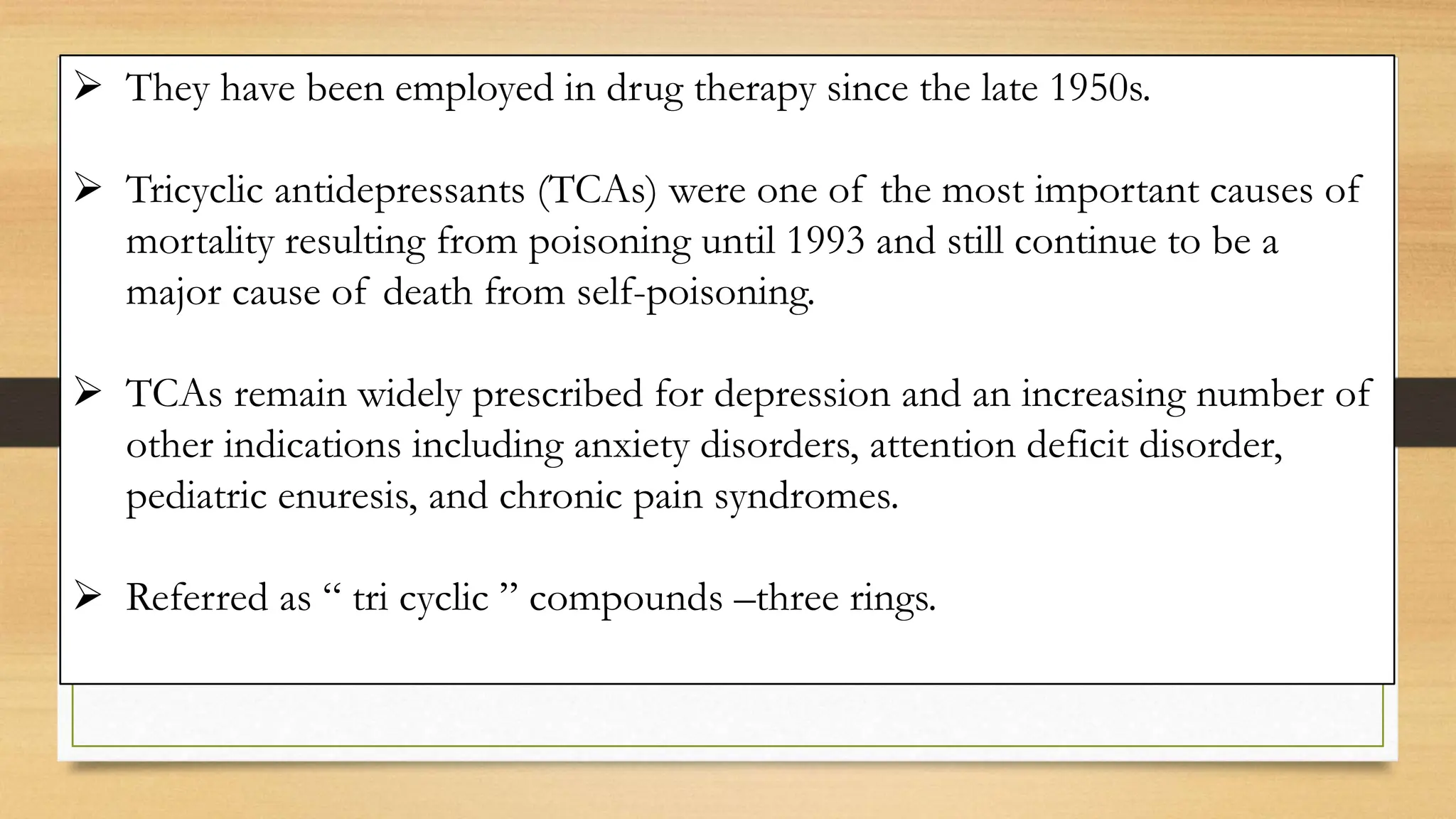 Tricyclic antidepressants poisoning PowerPoint | PPTX