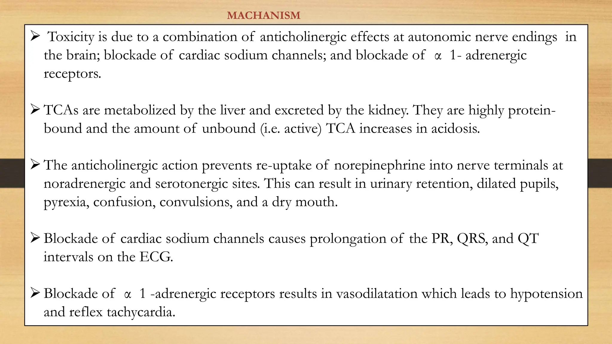 Tricyclic antidepressants poisoning PowerPoint | PPTX