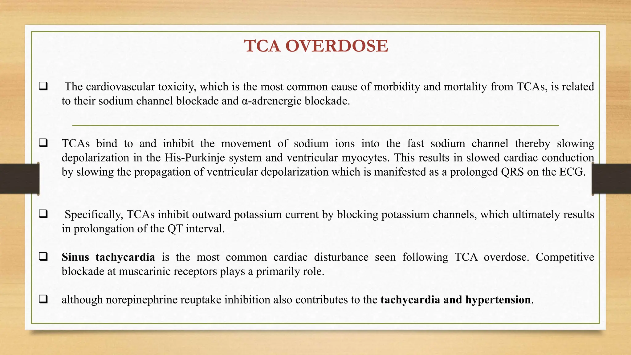 Tricyclic antidepressants poisoning PowerPoint | PPTX