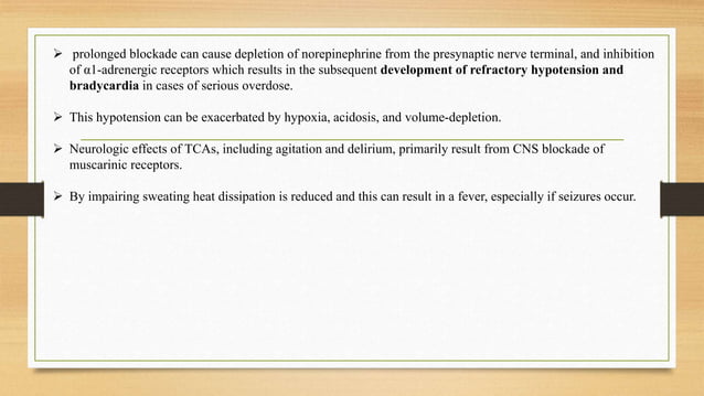 Tricyclic antidepressants poisoning PowerPoint | PPTX