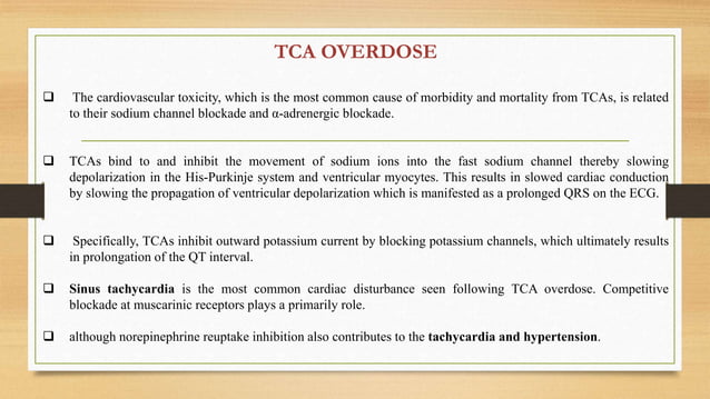 Tricyclic antidepressants poisoning PowerPoint | PPTX