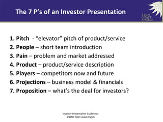 Tca 7 p's-of-presentations | PDF | Angel Investment | Business Banking ...