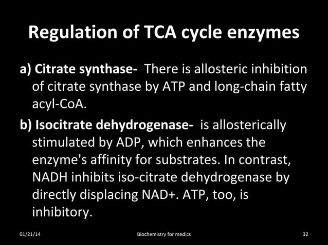 TCA cycle- steps, regulation and significance | PPT | Chemistry | Science