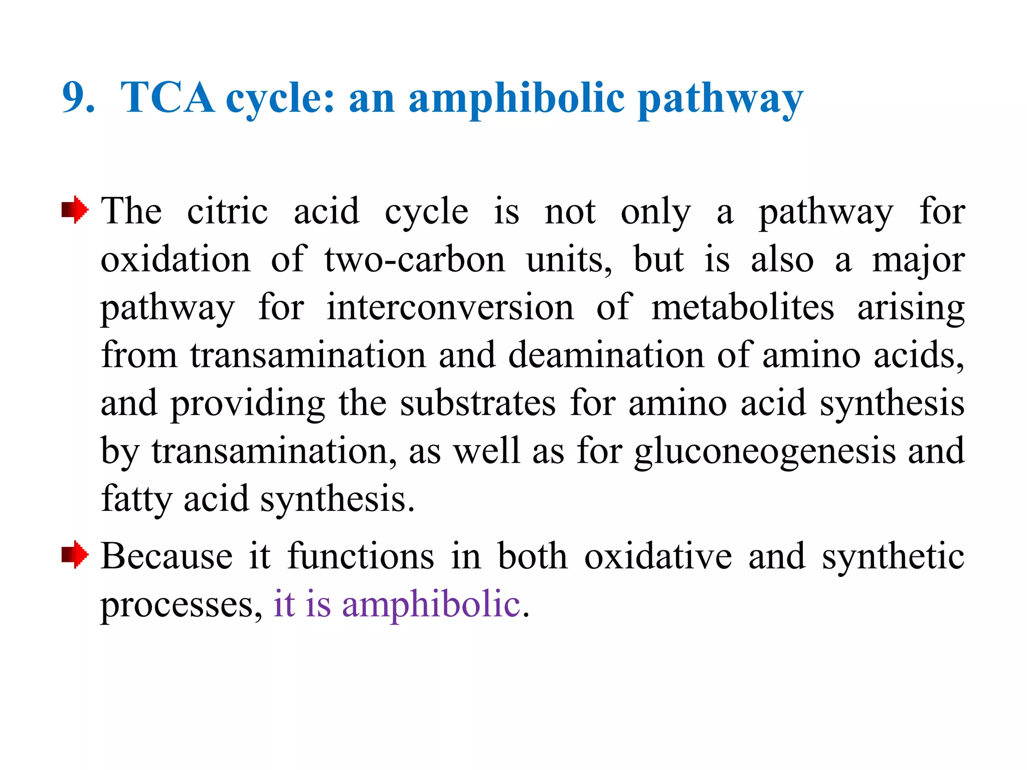 TCA cycle/Krebs cycle/Citric acid cycle | PPTX