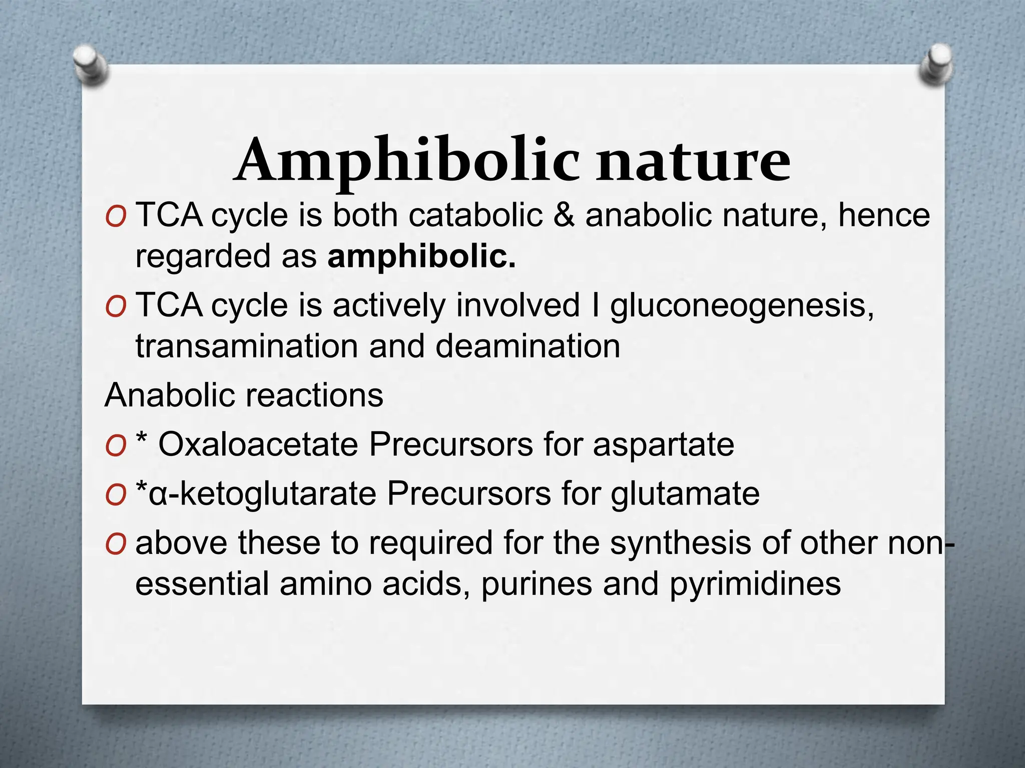 Tca Cycle Or Krebs Cycle Energtics Regulation Ppt Free Download
