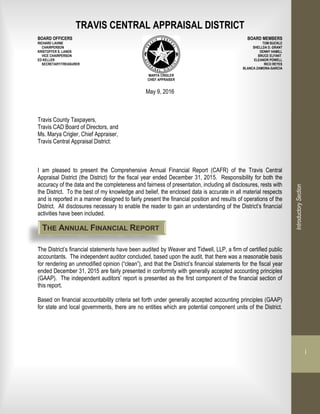 Tcad financial report | PDF