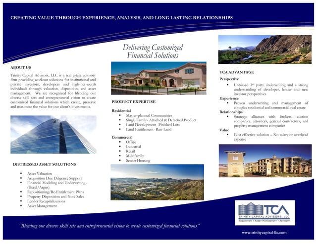Trinity Capital Advisors- Company Brochure | PPT