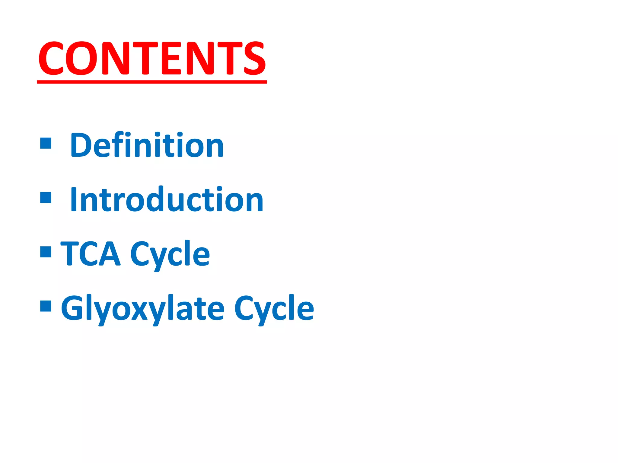 TCA & glyoxylate cycle | PPTX