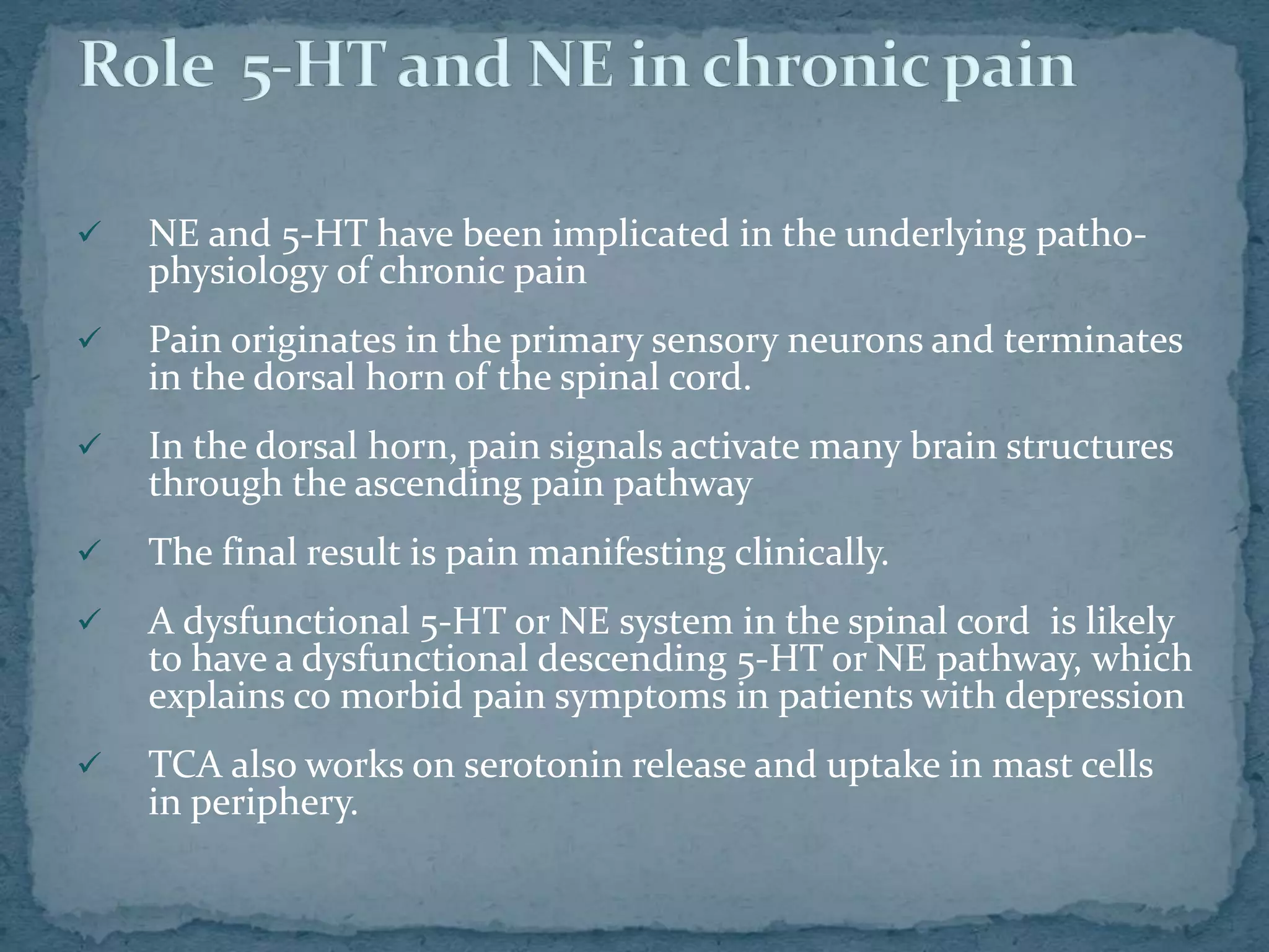 Role of Tricyclic AntiDepressant to break the Triad of Depression ...