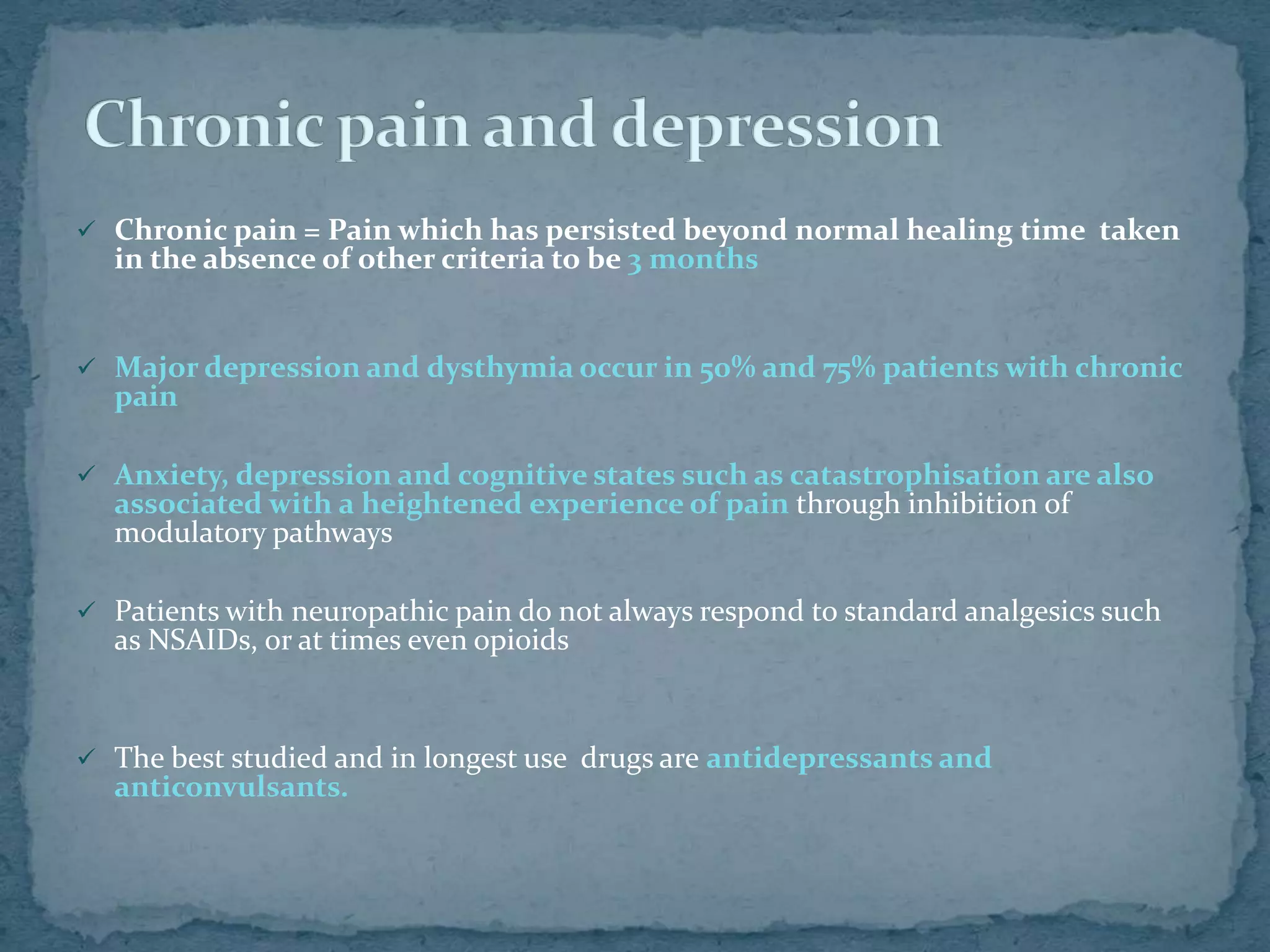 Role of Tricyclic AntiDepressant to break the Triad of Depression ...