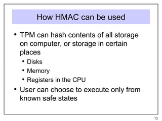 TC and TPM.ppt | Operating Systems | Computer Software and Applications