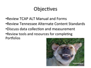 Tcap alt portfolio and standards training | PDF