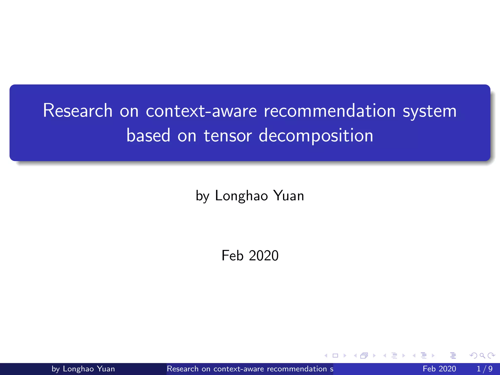 Tensor-based recommendation system | PDF