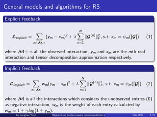 Tensor-based recommendation system | PDF