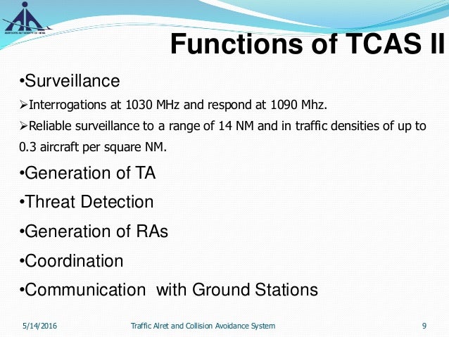 Traffic Alert And Collision Avoidance System Tcas