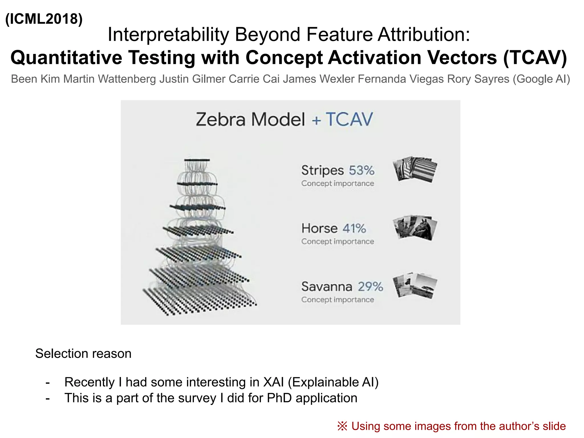 Introduction to TCAV (ICML2018) | PDF