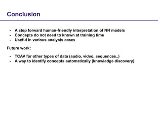 Introduction to TCAV (ICML2018) | PDF