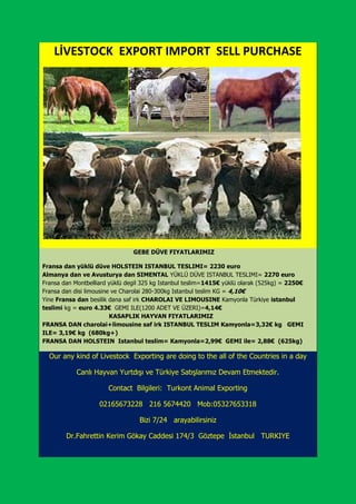 LIVESTOCK IMPORT/EXPORT | PDF