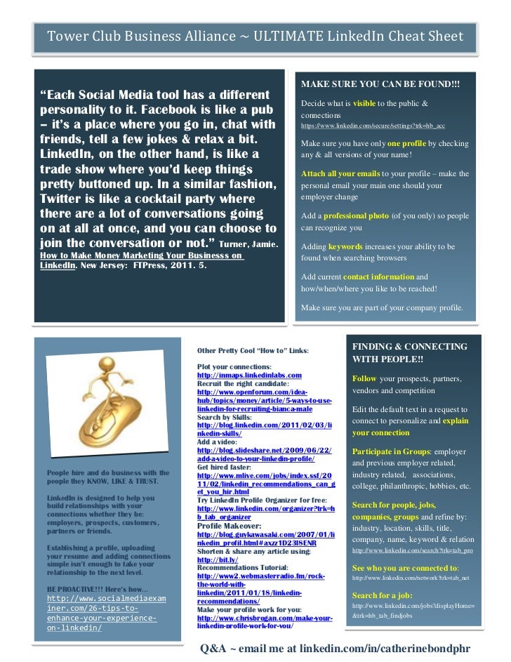 Ultimate Linked In Cheat Sheet