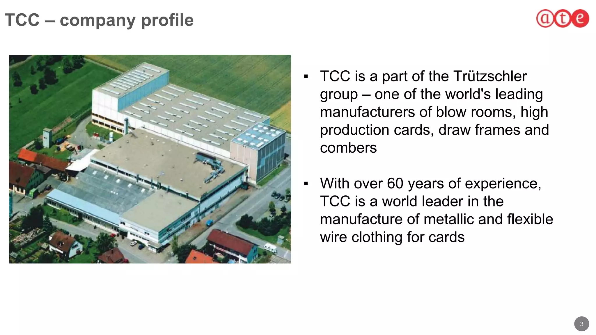 Truetzschler Card Clothing (TCC) | PPTX