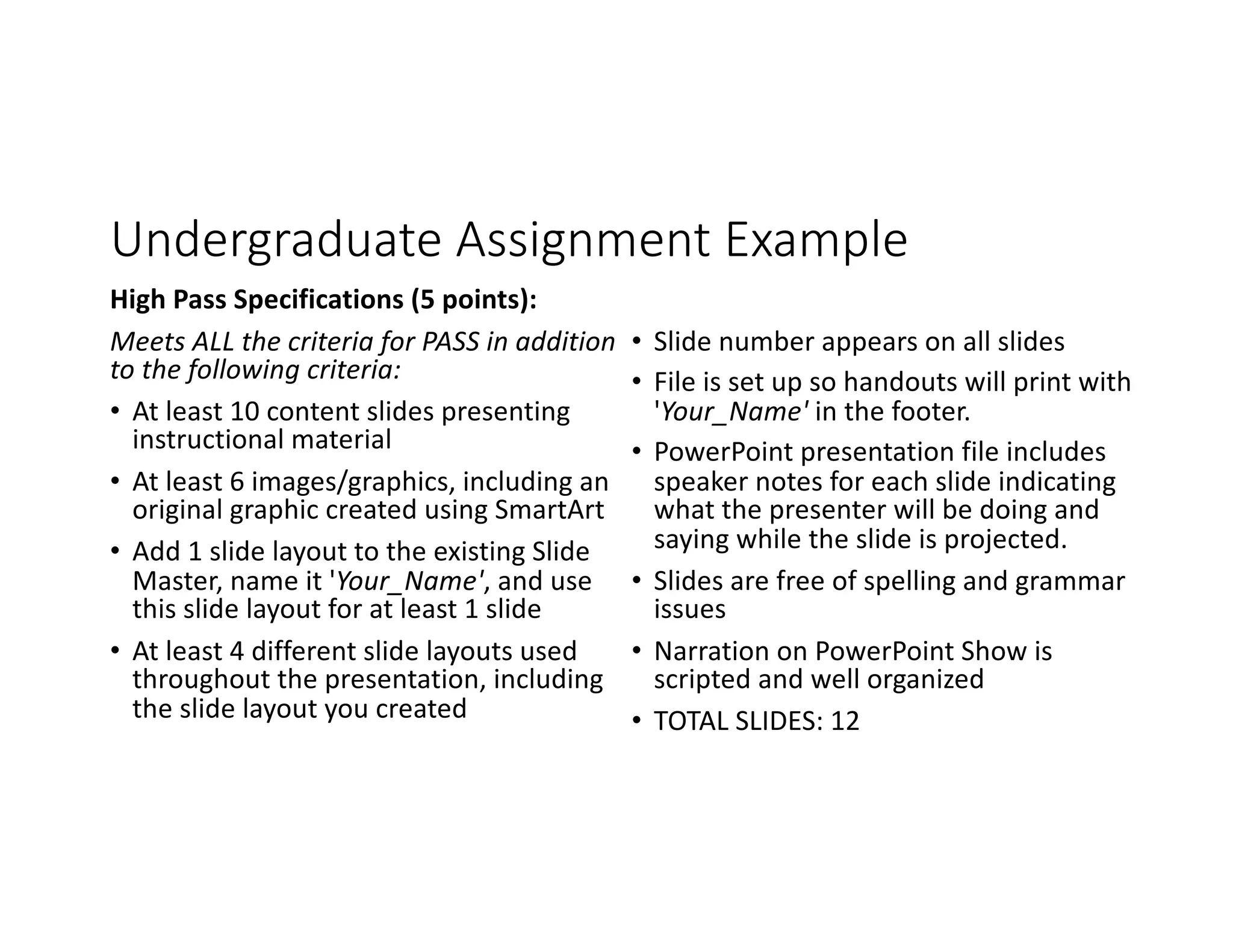 Shifting to Specifications Grading: Two Design Cases | PPT
