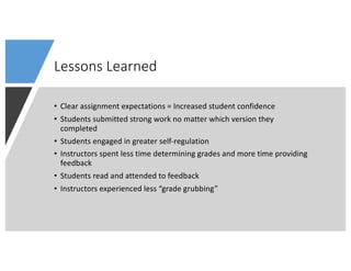 Shifting to Specifications Grading: Two Design Cases | PPT