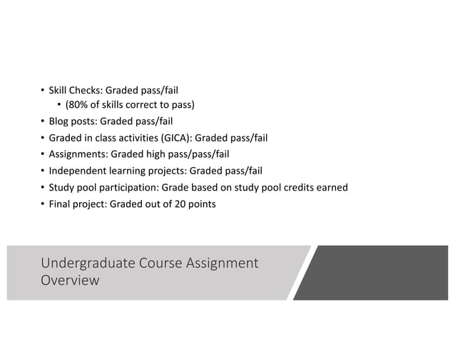 Shifting to Specifications Grading: Two Design Cases | PPT