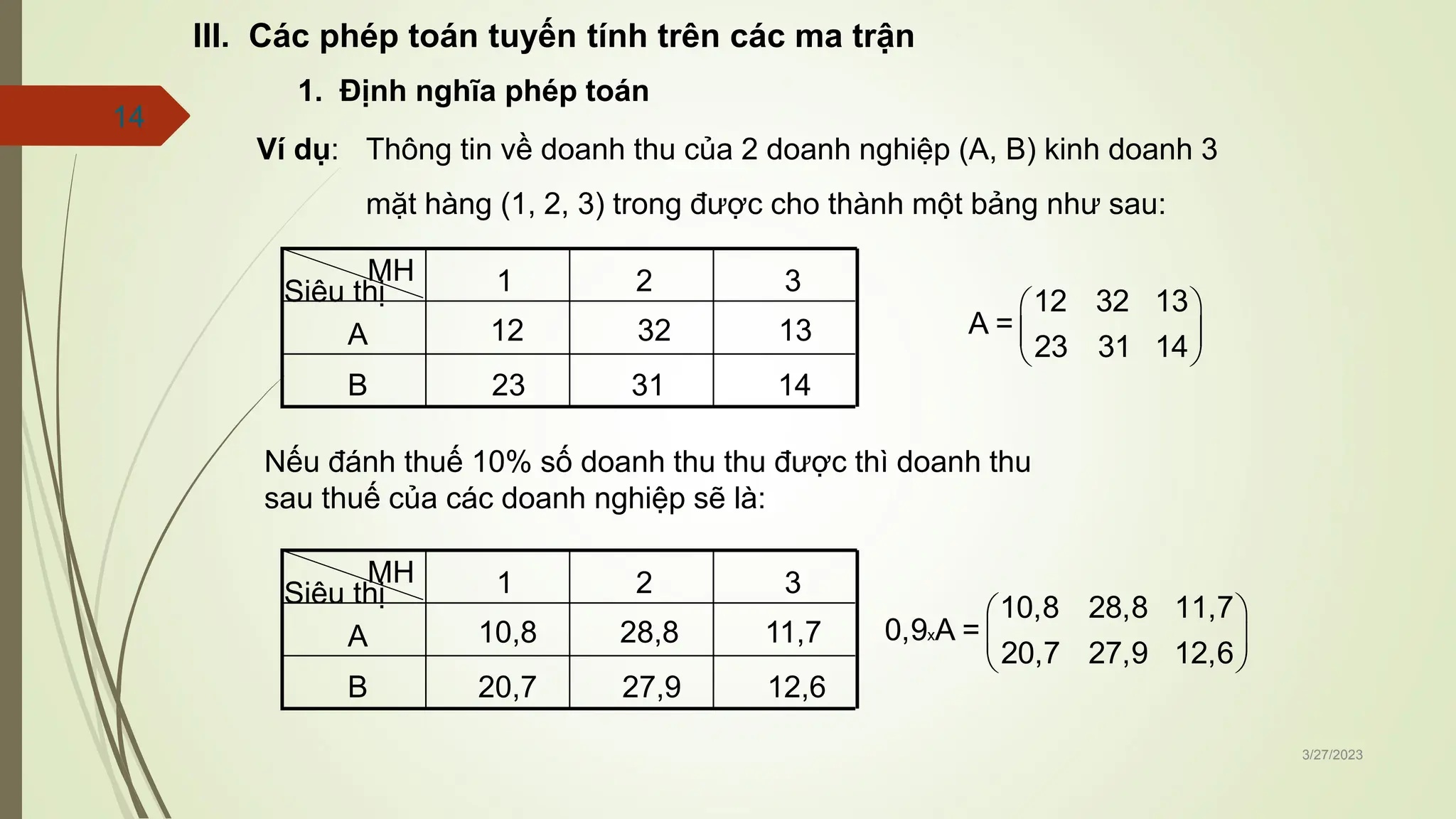 Ma trận - định thức và các ứng dụng trong kinh tế | PDF