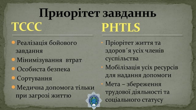 Tccc vs phtls | PPT