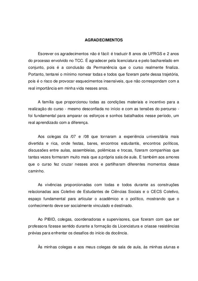 Modelo De Tcc Exemplos De Carta