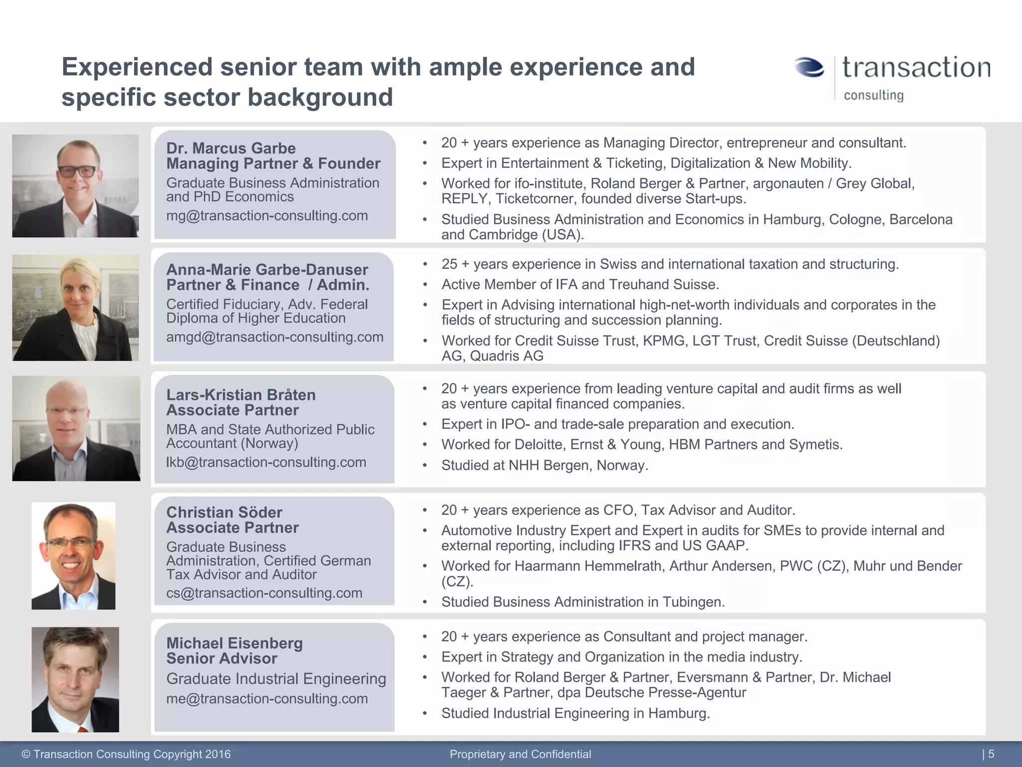 TC company presentation short | PPT