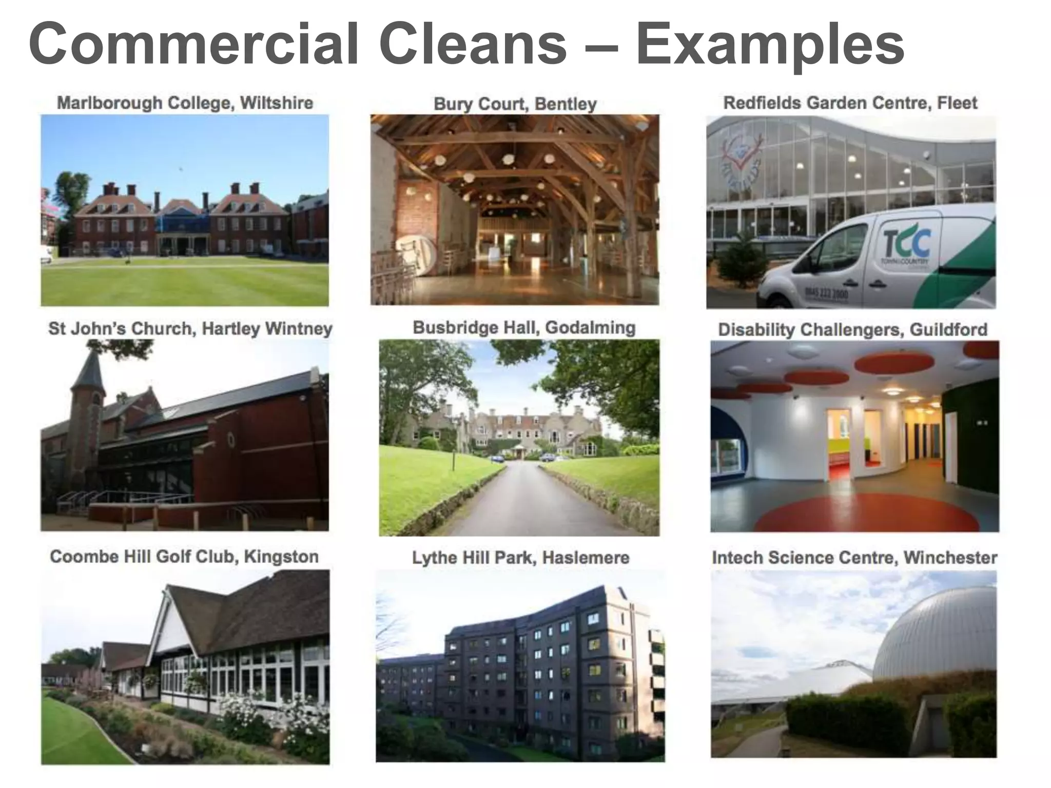 Town & Country Cleaning - Summary Example Cleans | PPT