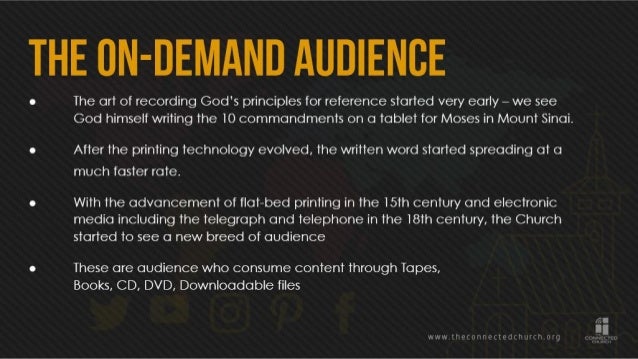 The Evolution of Social Media Audience and how it Impacts the Church
