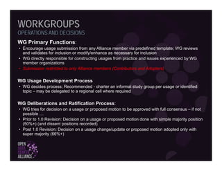 Open Data Center Alliance Workgroups, Usage Models and Roadmap Structure | PDF