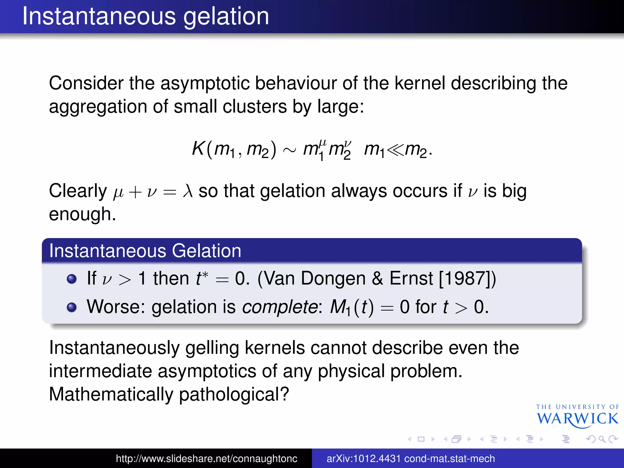 Nonequilibrium statistical mechanics of cluster-cluster aggregation ...