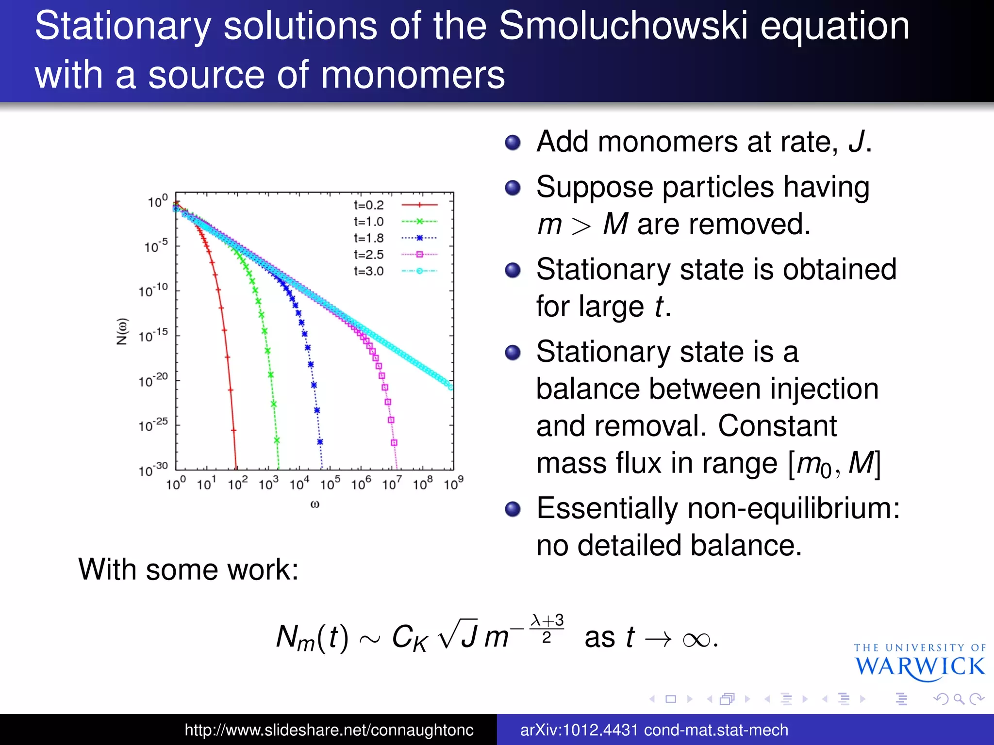 Nonequilibrium statistical mechanics of cluster-cluster aggregation ...