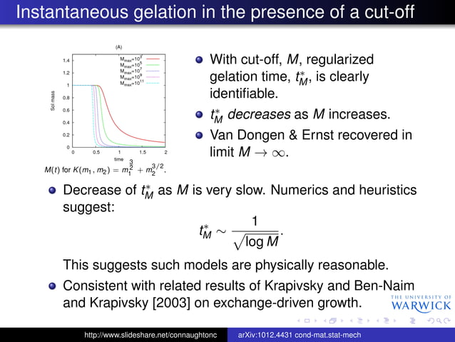 Nonequilibrium statistical mechanics of cluster-cluster aggregation ...