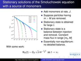 Nonequilibrium statistical mechanics of cluster-cluster aggregation ...