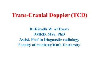 TRANS-CRANIAL DOPPLER | PPTX