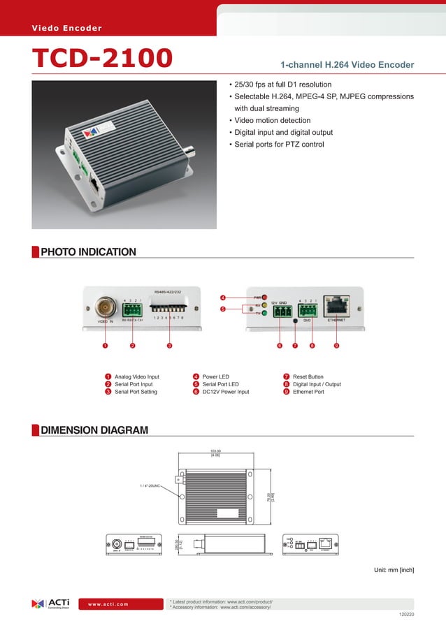 Tcd 2100 ds-120220 | PDF