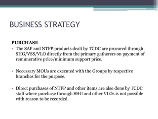 TRIBAL CO-OPERATIVE DEVELOPMENT CORPORATION (TCDC) | PPTX