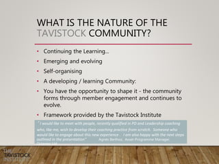 The Tavistock Community: our story so far… | PPTX