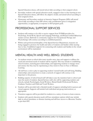 Tcdsb Safe Reopening Schools Action Plan | PDF