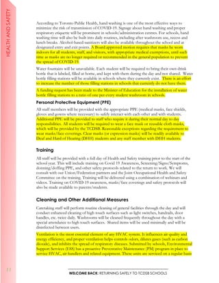 Tcdsb Safe Reopening Schools Action Plan | PDF