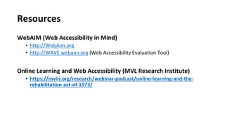 TCEA Virtual Learning SIG Lunch and Learn: Understanding Digital Accessibility | PPT