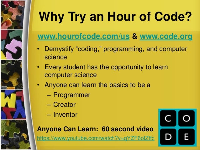 Hour of Code: TCEA Lunch & Learn Webinar, October 1, 2014