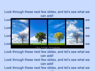 4 Seasons Virtual Field Trip | PPT