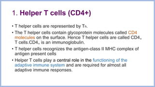 T CELL TYPES | PPTX