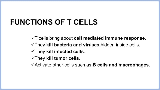 T CELL TYPES | PPTX
